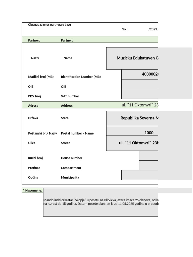 Obrazac - Form | PDF