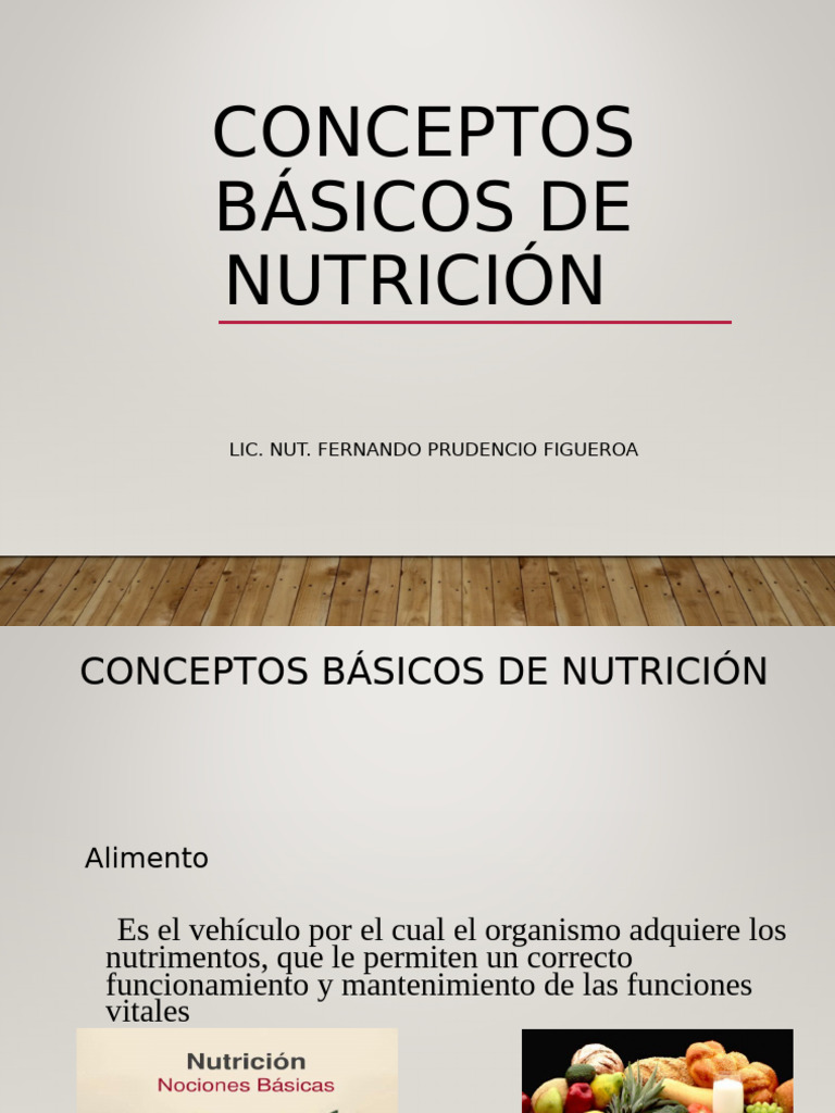 Conceptos - Basicos - de - Nutricion 2025 Clase magistralENFERMERIA | PDF | Nutrición | Dieta y ...