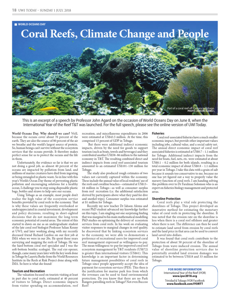 Coral Reefs, Climate Change and People | PDF | Coral Reef | Coast