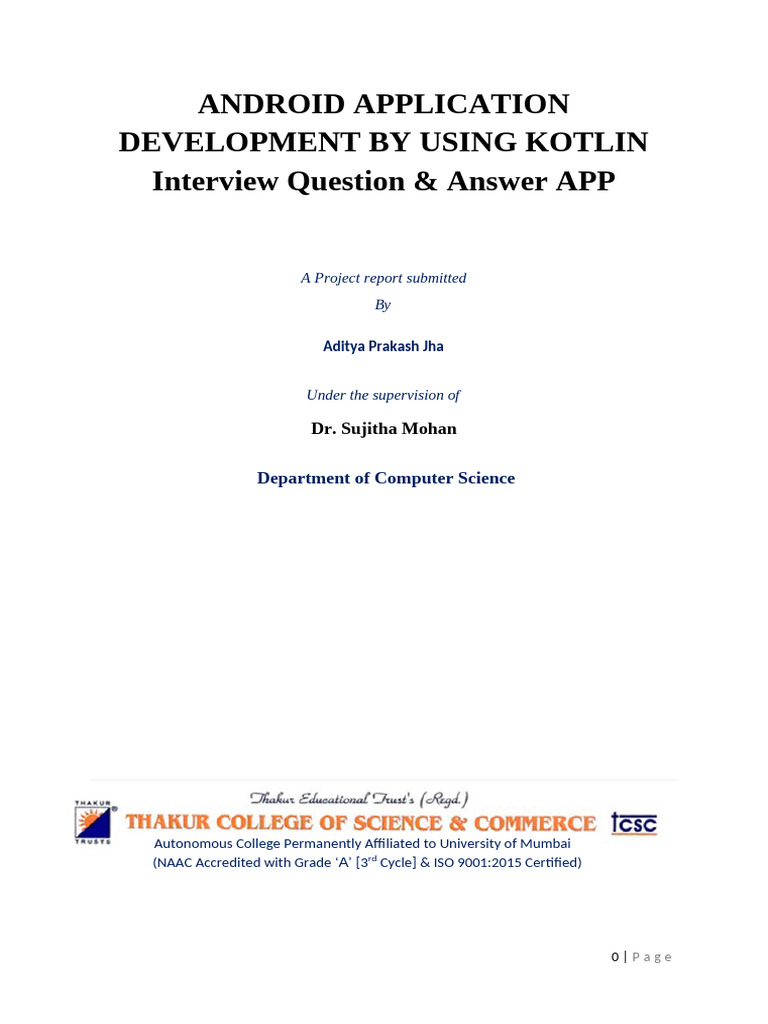 Android Final Project-QnA App | PDF | Android (Operating System) | Operating System