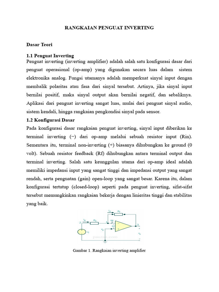Referensi II Penguat Inverting | PDF