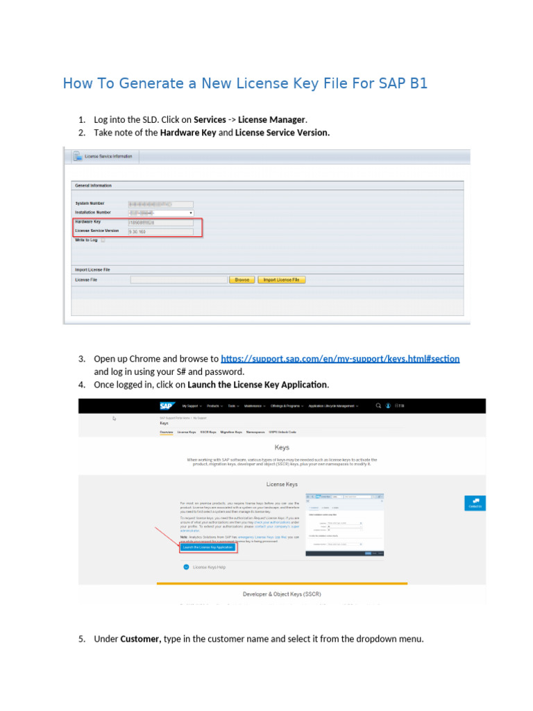 Generate SAP B1 License Key File | PDF