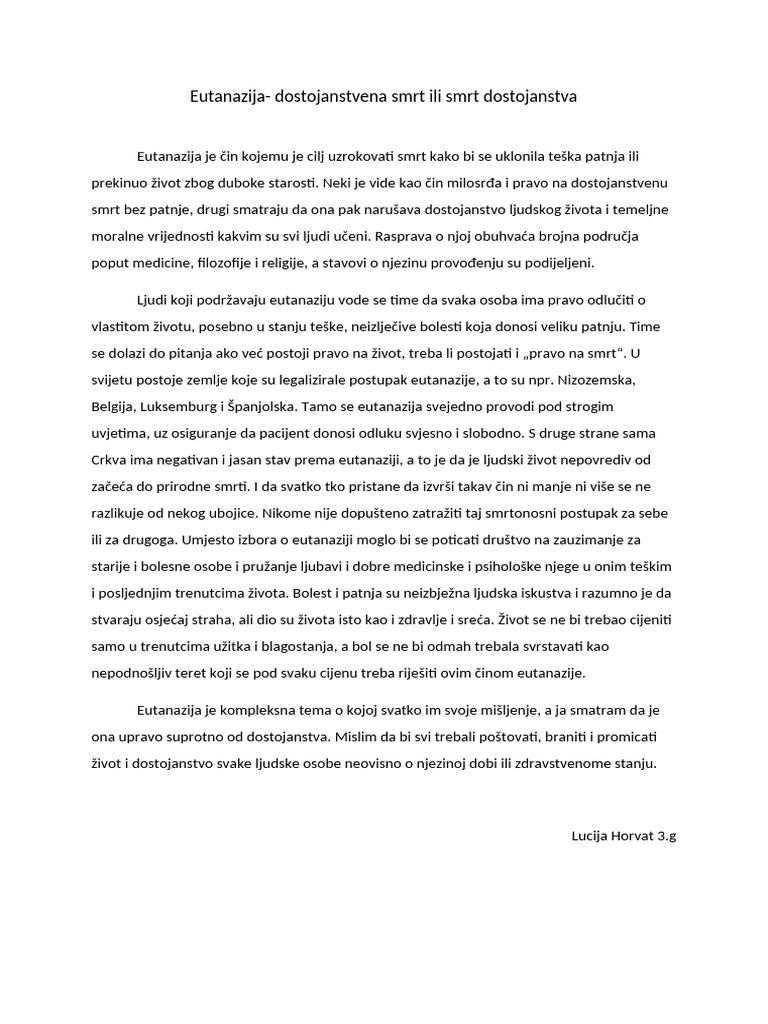 Eutanazija | PDF