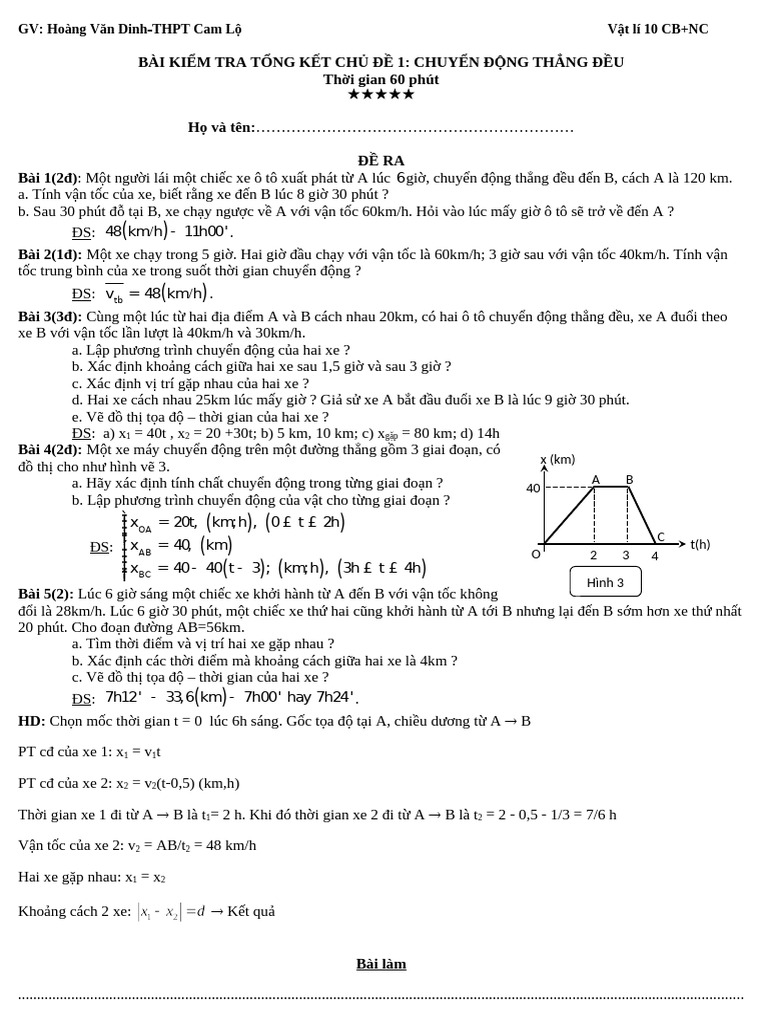 0.bai Kiem Tra Ket Thuc CD 1-CD Thang Deu | PDF