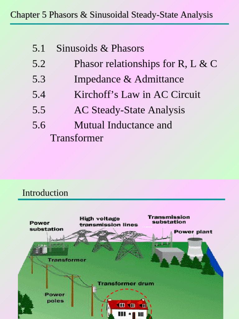 Chap 5 - Phasor & Steady-State Analysis (May17) - 102625 | PDF | Inductor | Transformer