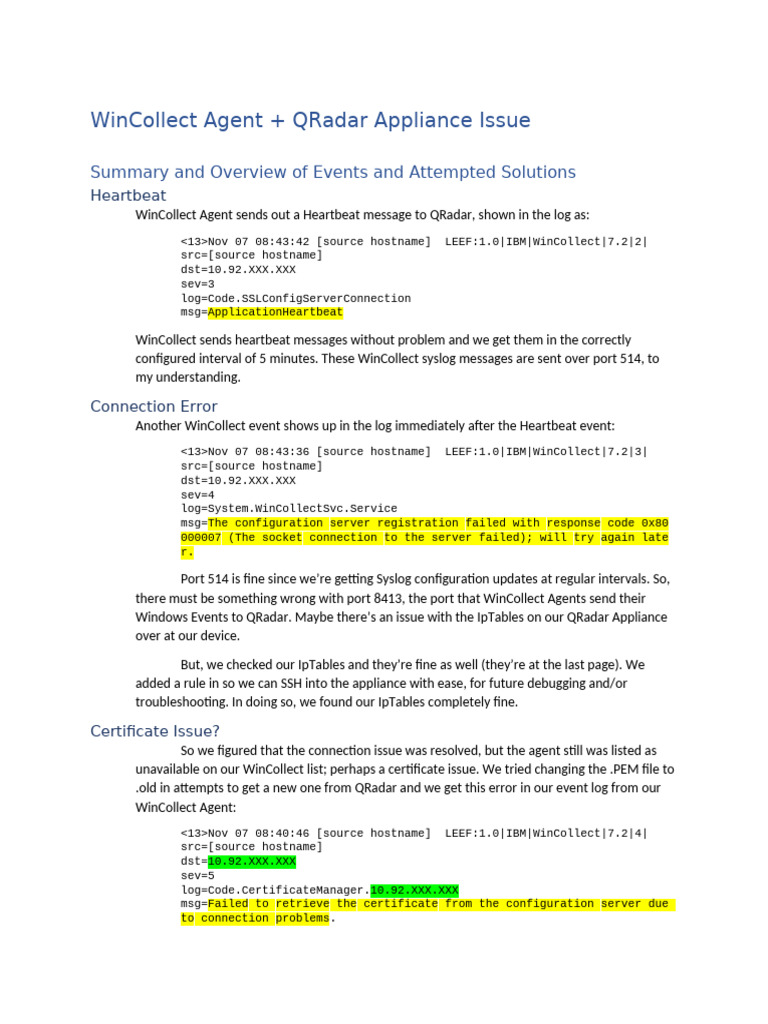 Wincollect Qradar Summary | PDF | Transmission Control Protocol ...