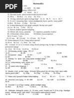 Matematik Majburiy Blok Testlari | PDF