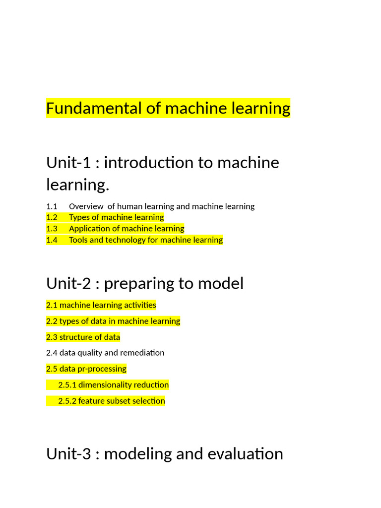 Fundamental of Machine Learning | PDF | Machine Learning | Statistical ...