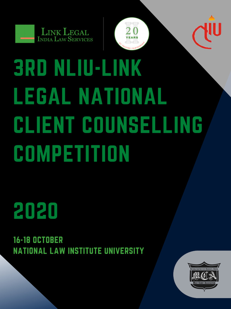 Brochure 3rd NLIU Linklegal Client Counselling Competition | PDF