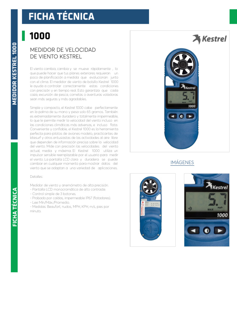 Ficha Técnica del Kestrel 1000 | PDF | Herida
