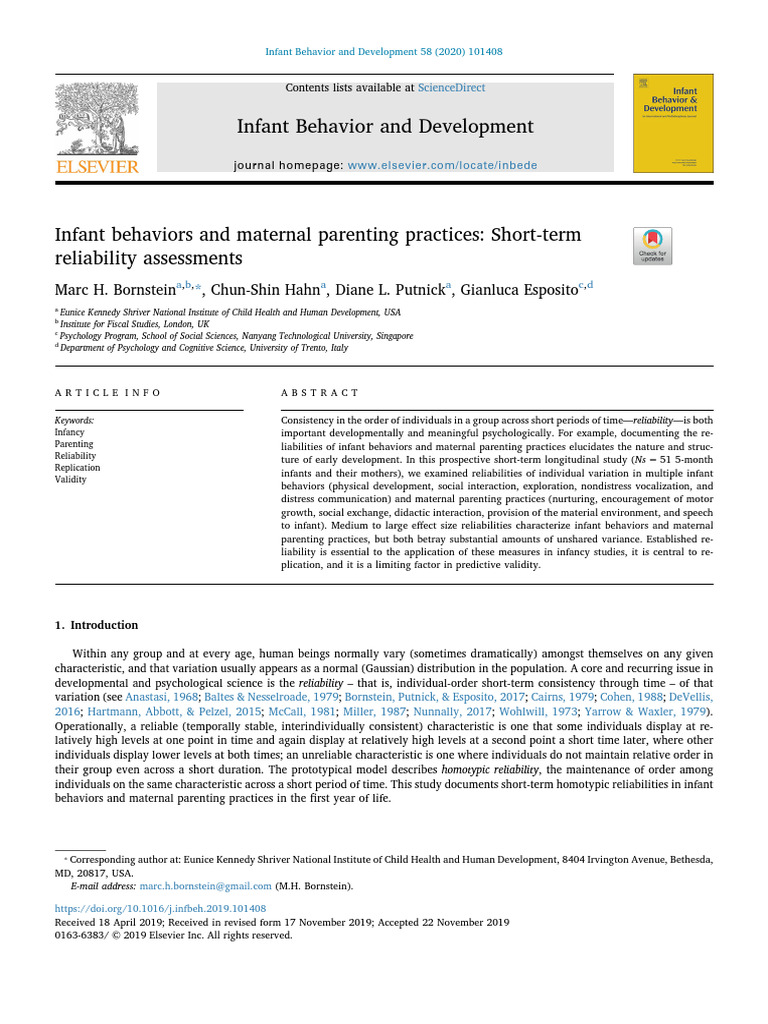 3 - 2019 - Parentalidade e Socialização - Marc H. Bornstein | PDF ...