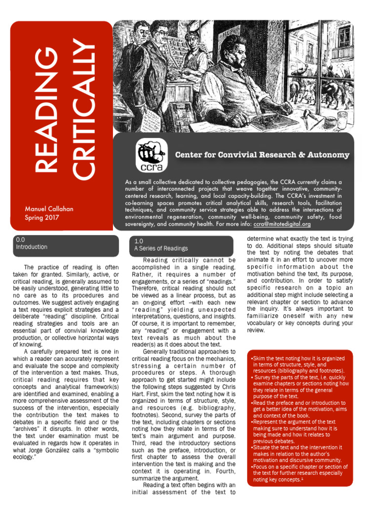 CCRA Reading Critically 2-18 | PDF | Antonio Gramsci | Methodology