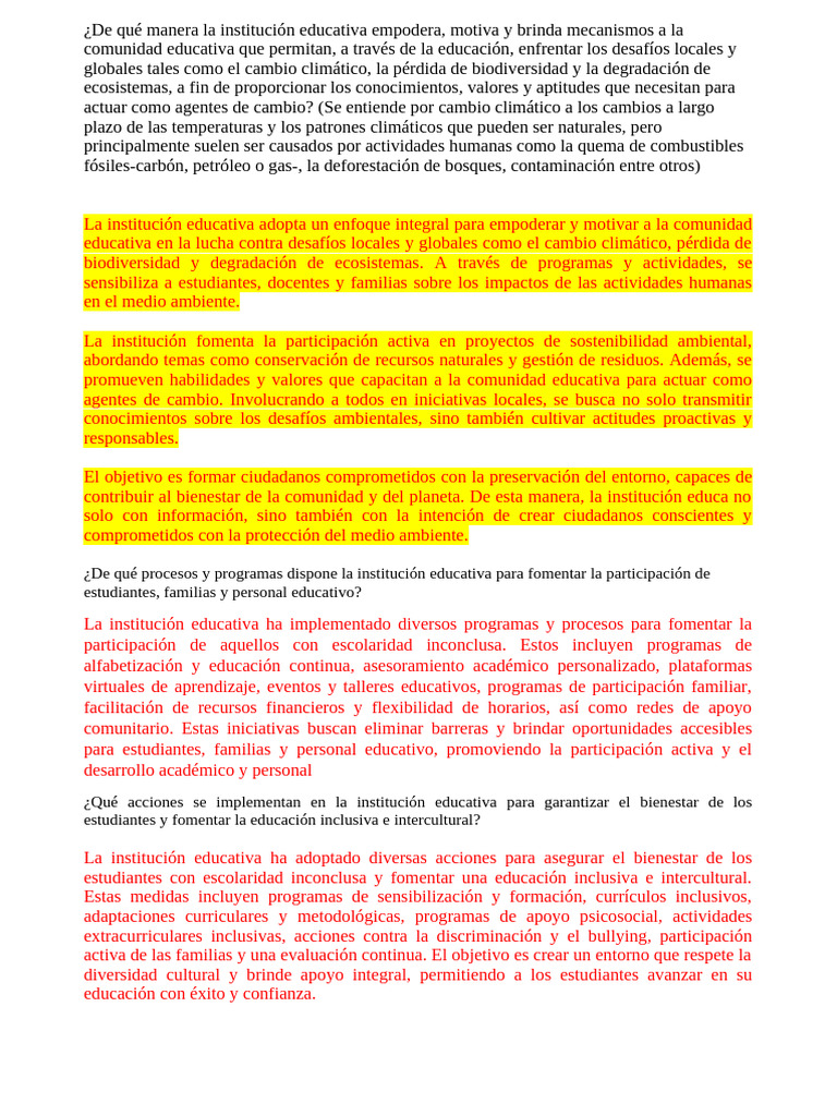 RESPUESTA | PDF | Plan de estudios | Enseñando