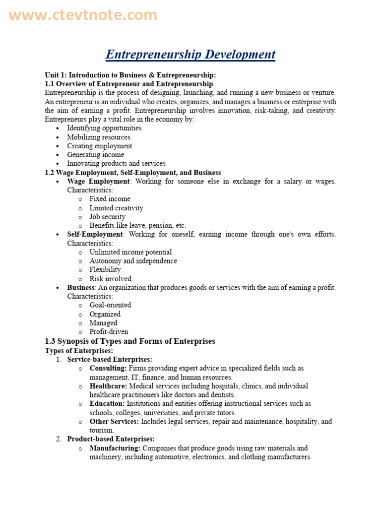 Entrepreneurship Development | PDF | Entrepreneurship | Depreciation