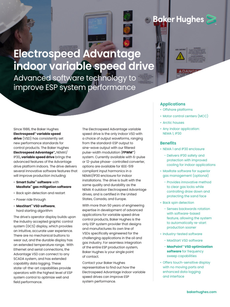 Electrospeed Advantage VSD Overview | PDF | Programmable Logic ...