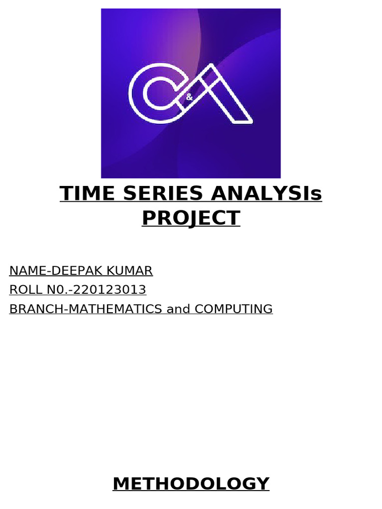 Time Series Analysis Project | PDF | Autoregressive Integrated Moving ...