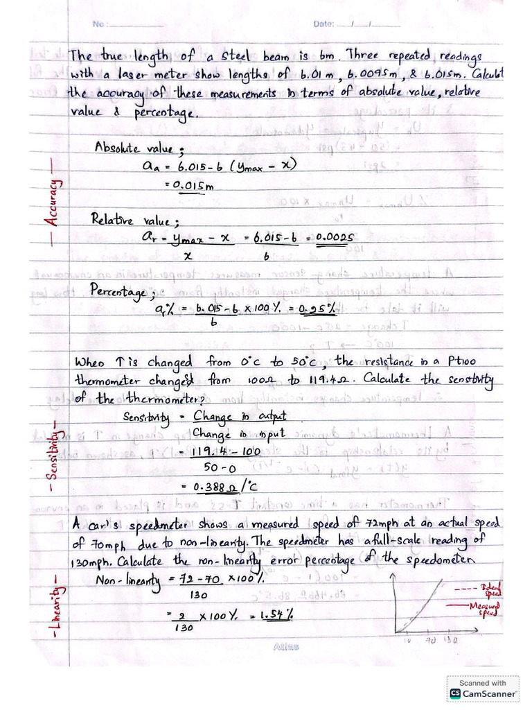 Measurements Exercises | PDF