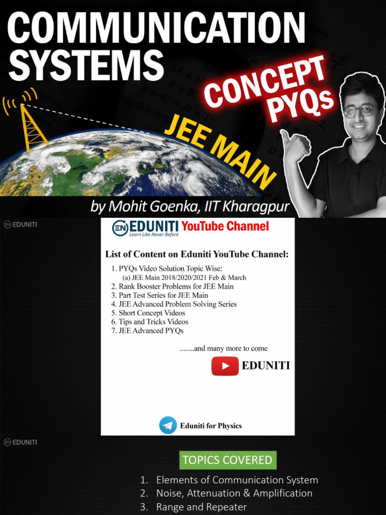 Communication Systems in JEE Syllabus | PDF