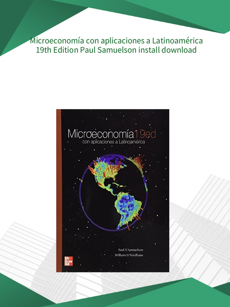 Microeconomía con aplicaciones a Latinoamérica 19th Edition Paul Samuelson download | PDF ...