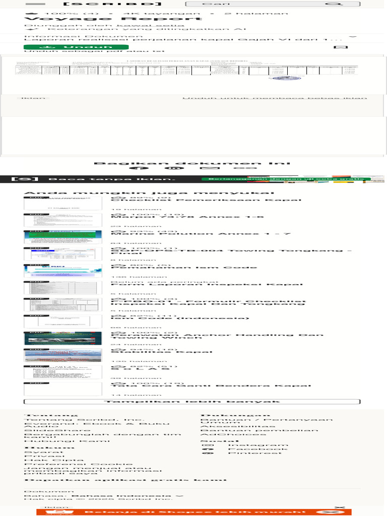 Voyage Report PDF | PDF