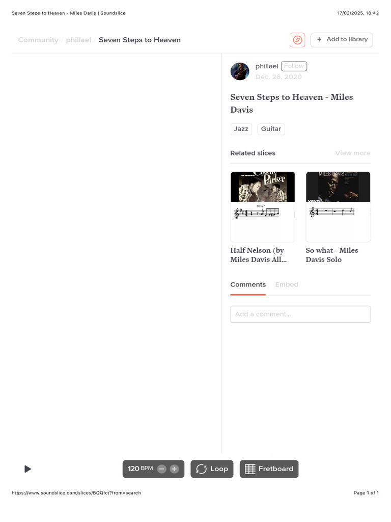 Seven Steps To Heaven - Miles Davis - Soundslice | PDF