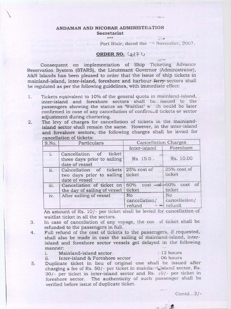 Ship Fare Guidelines | PDF
