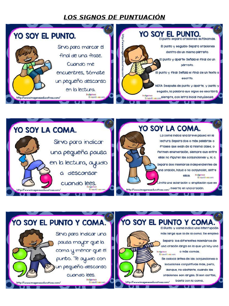 Signos de Puntuación (Apuntes-Imágenes) | PDF