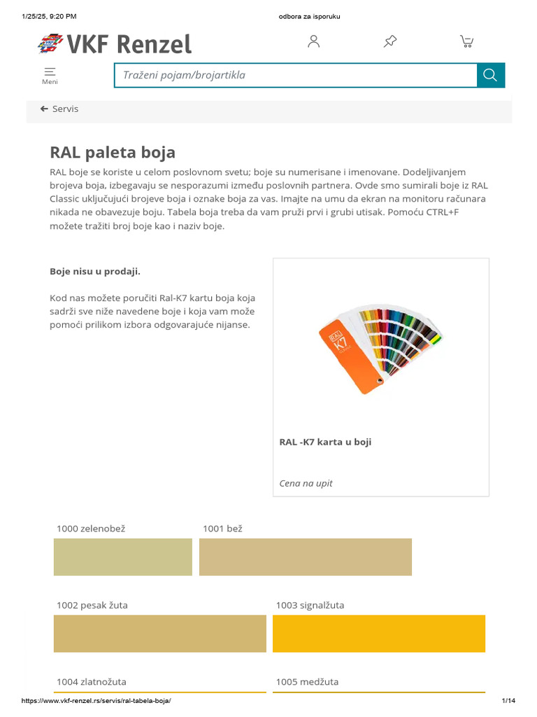 RAL Paleta Boja | PDF