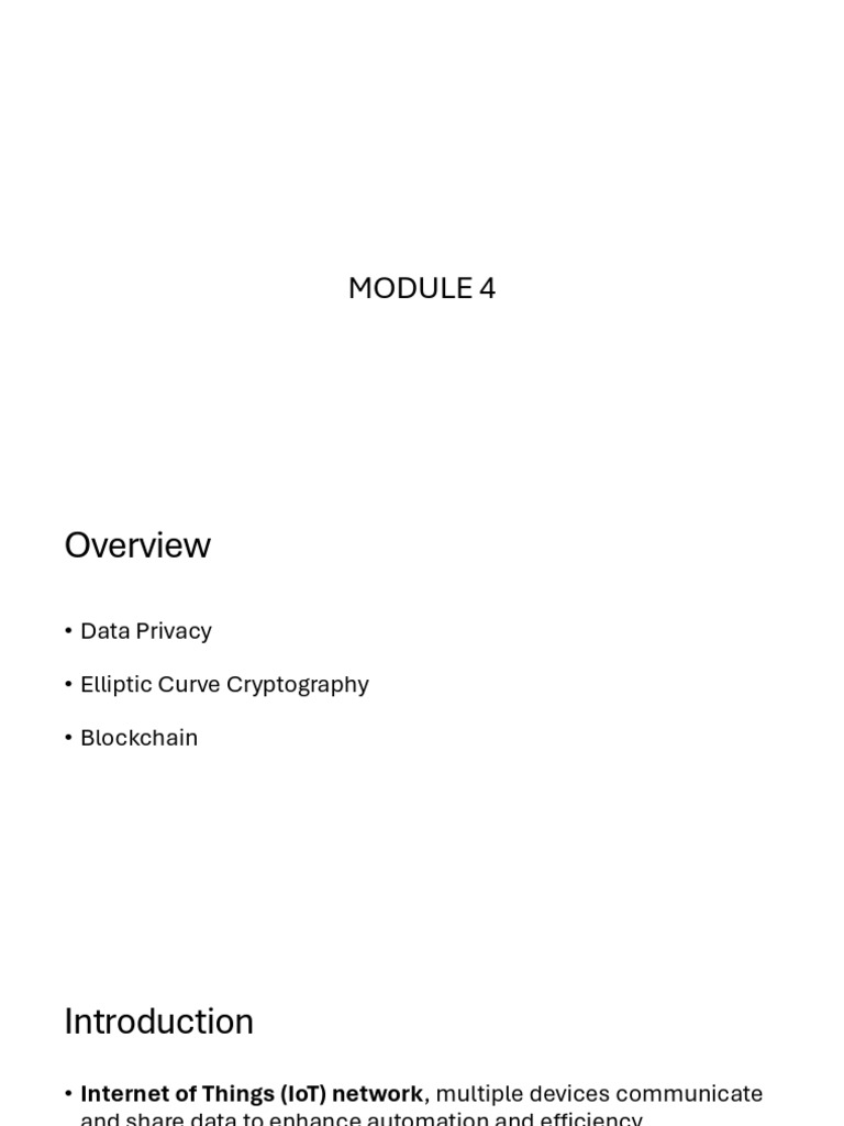 IoT Module 4 - 250326 - 090341 | PDF | Key (Cryptography) | Public Key Cryptography