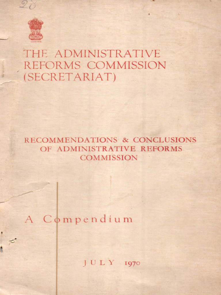Recommendations First ARC | PDF | Government Of India | Government