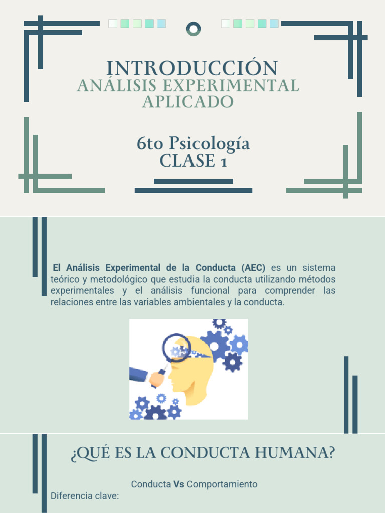 Clase 1 Intro Al Aec | PDF | Comportamiento | Aprendizaje