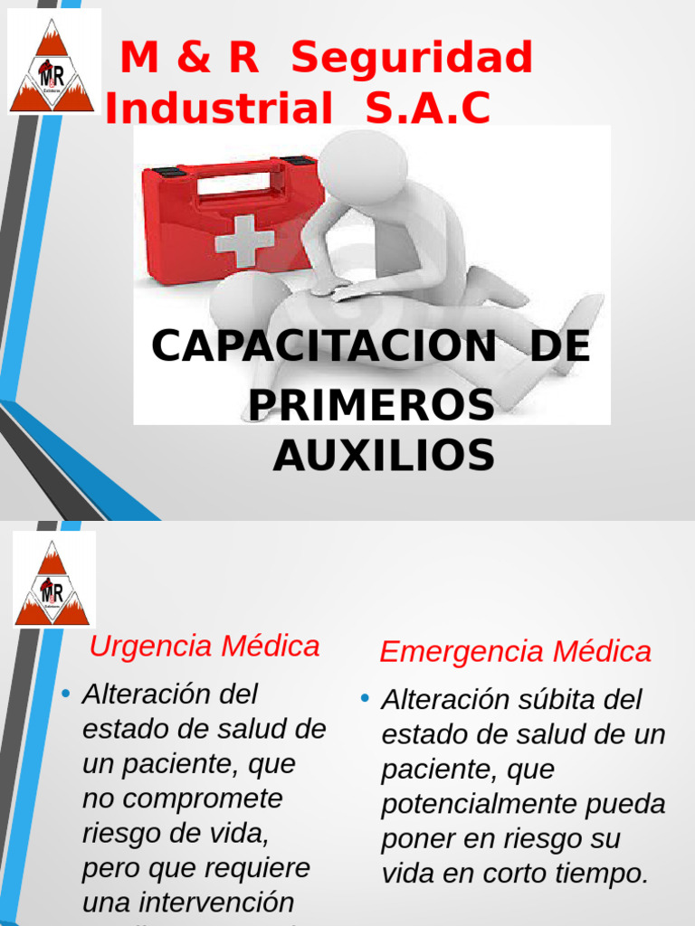 Primeros_Auxilios M&R Seguridad | PDF | Reanimación cardiopulmonar | Enfermedades y trastornos