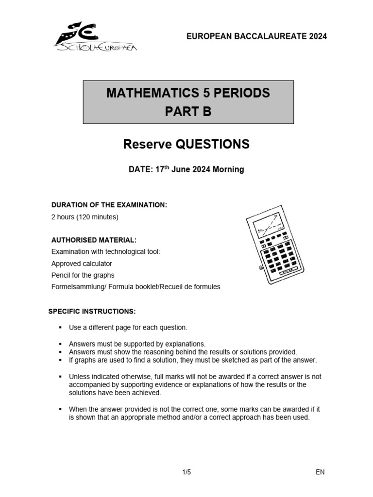 2024 Math 5 B en Reserve | PDF | Line (Geometry) | Photovoltaics
