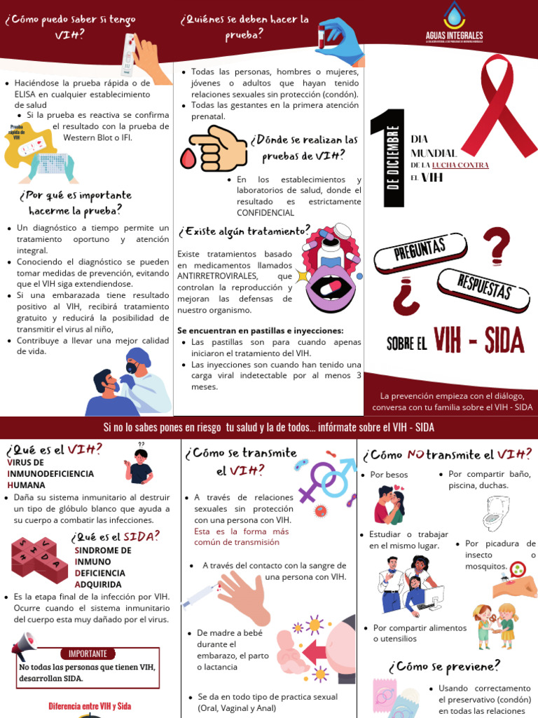 Triptico Vih Sida | PDF | VIH / SIDA | VIH