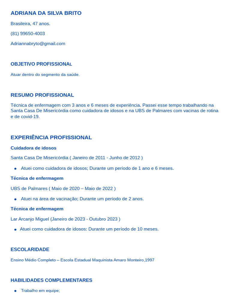 Adriana Da Silva Brito | PDF