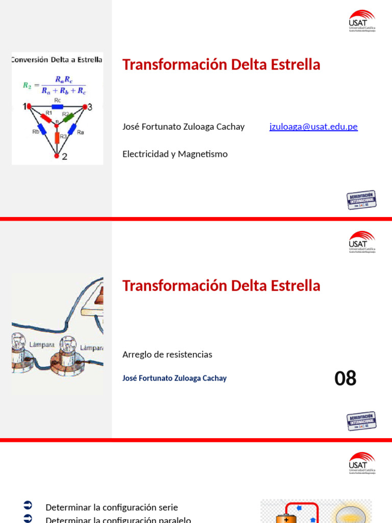Sesión 08 - Transformación Delta Estrella LABORATORIO | PDF ...