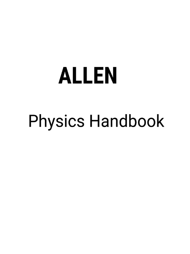 Allen Physics Handbook | PDF