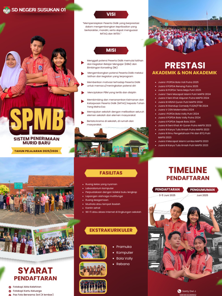 Brosur SPMB Penerimaan Murid Baru Brosur | PDF