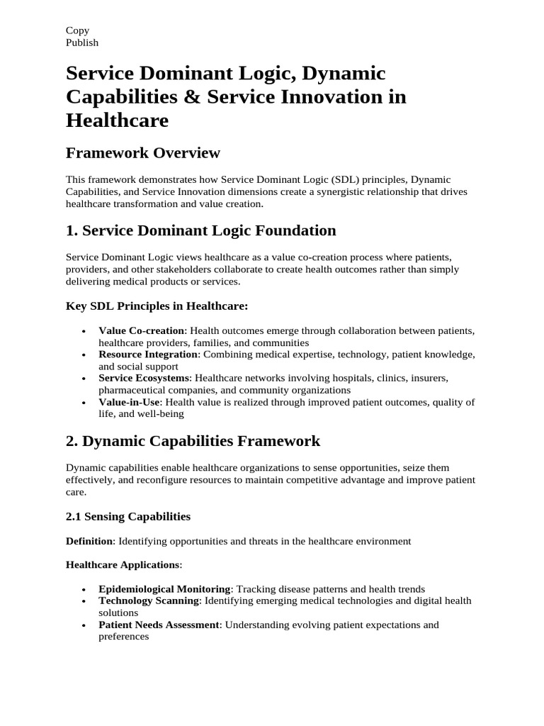 Service Dominant Logic, Dynamic Capabilities & Service Innovation in ...