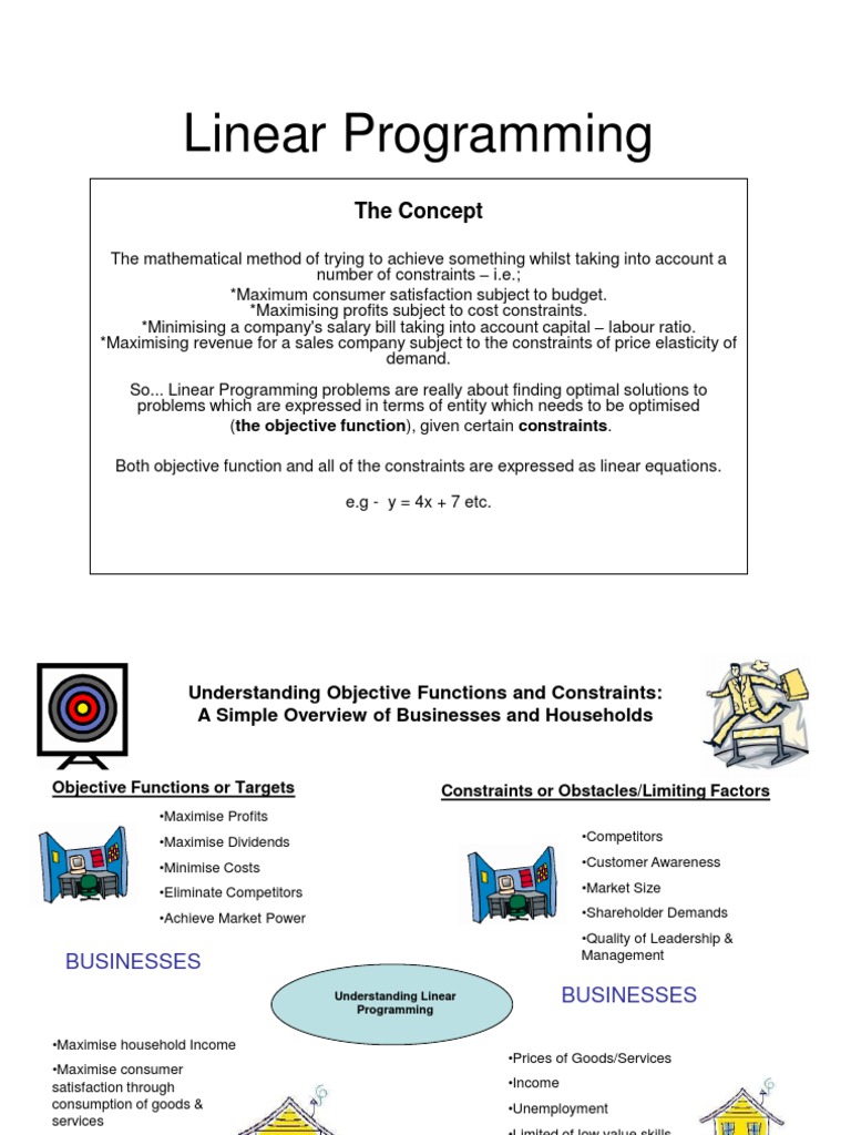 Linear Programming | PDF | Demand | Income