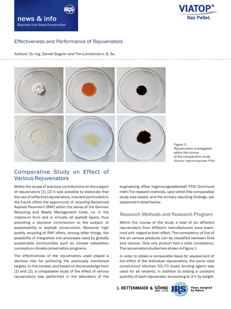 Effectivity and Performance of Rejuvenators - Part 3 - EN - 200226 ...