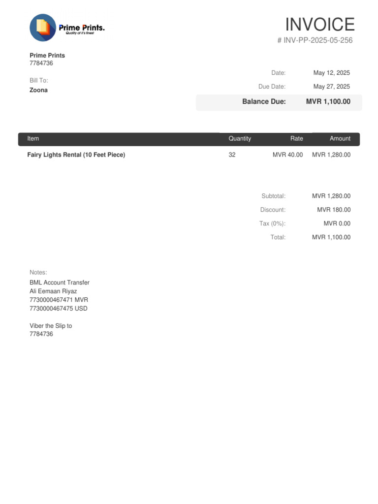 Invoice INV-PP-2025-05-256 | PDF
