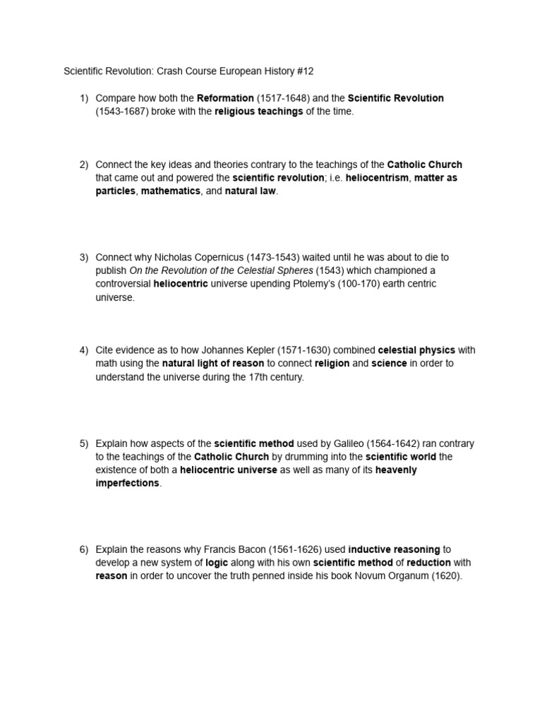 12 Scientific Revolution - Crash Course European History - 12 | PDF