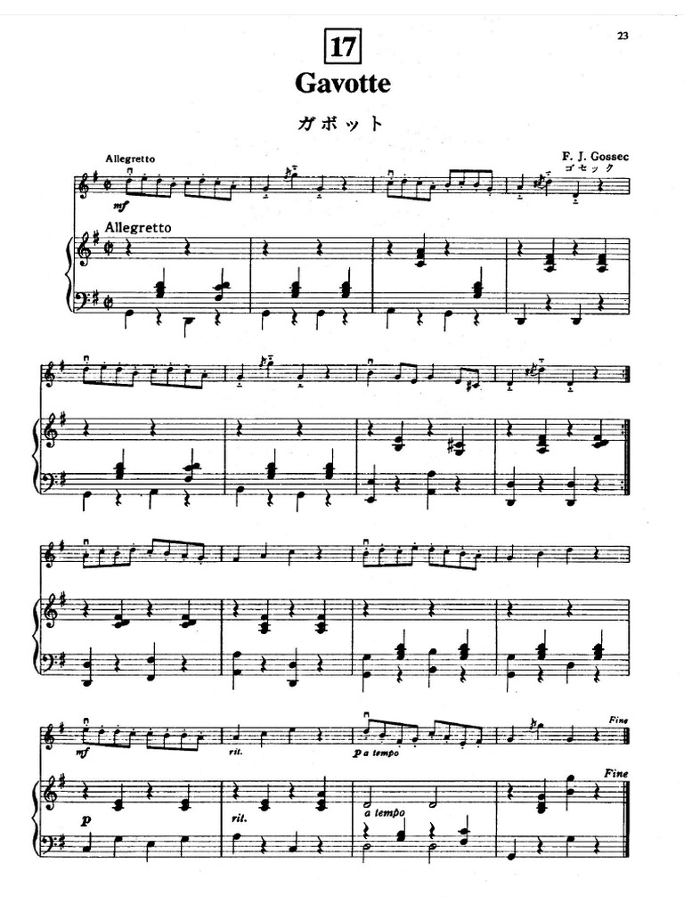 Gavotte - Suzuki | PDF