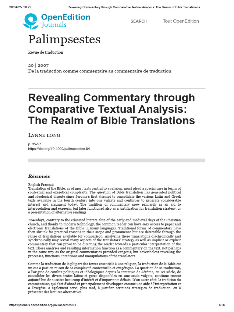 Revealing Commentary Through Comparative Textual Analysis - The Realm ...
