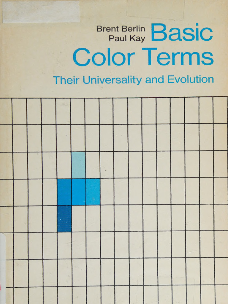 Color Terms: Universality and Evolution | PDF | Lexicon | Human ...