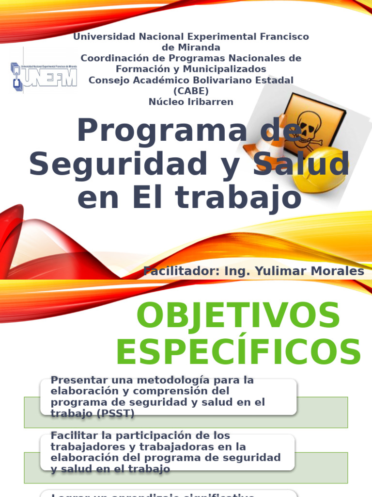 Programa de Seguridad y Salud en | PDF | Seguridad y salud ocupacional ...