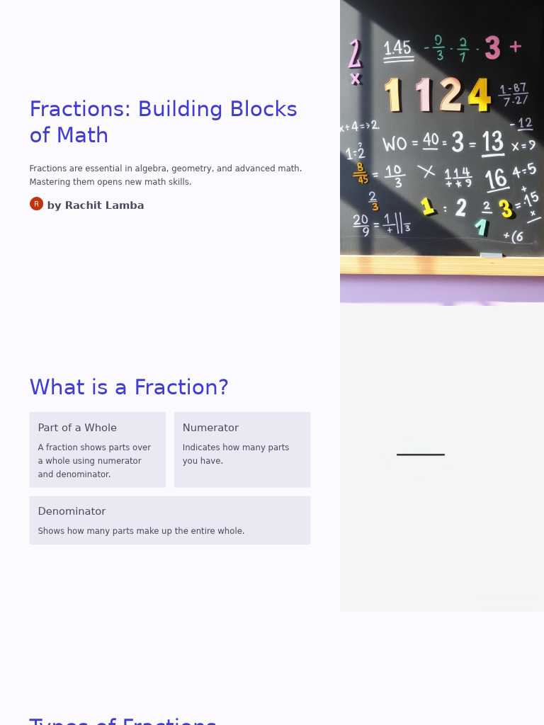 Fractions Building Blocks of Math | PDF