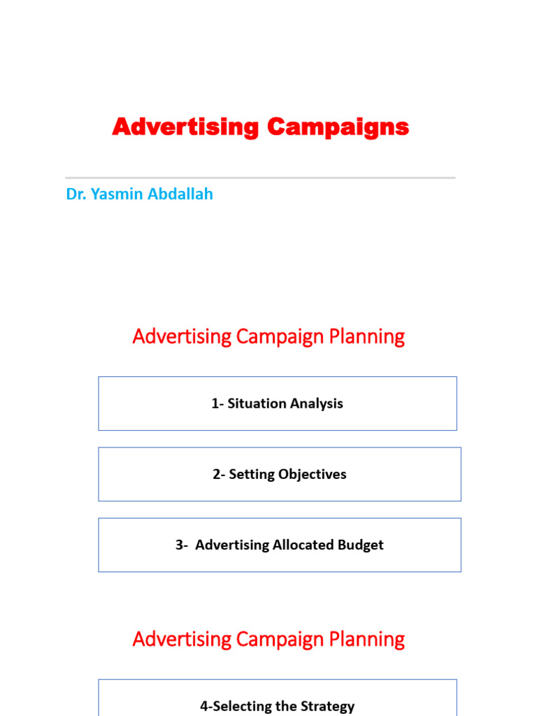 Advertising Campaigns - 7th Lec | PDF | Business Intelligence | Business Economics
