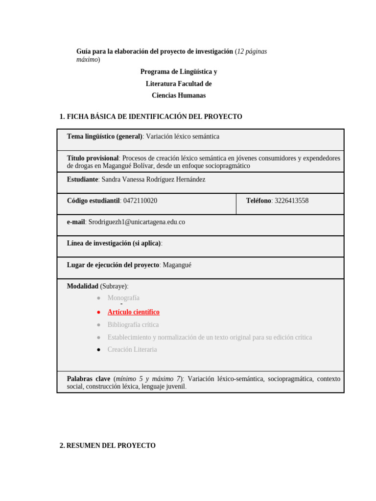 Segundo Borrador | PDF | Sociolingüística | Léxico
